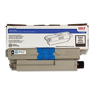 Genuine OEM Black Toner Cartridge Oki C330dn C530dn C531dn MC361 MFP MC362w MFP MC561 MFP MC562w MFP - 44469801 - Yield 3,500