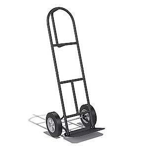 Saranya 18 Shop New Black Cart Hand Truck 660 Lbs Capacity Trolley Heavy Duty Steel with Nose Plate 2 Wheels Industrial Moving Transport Platform Workshops Supermarket 20" L x 19" W x 52" H