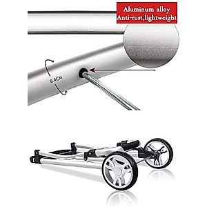 Shopping Trolley on Wheels Multi Function Shopping Cart Folding Portable Climbing Stair Trolley Trailer,Insulation Trolley Frame Drawstring Sealing Storage Hand Trucks,