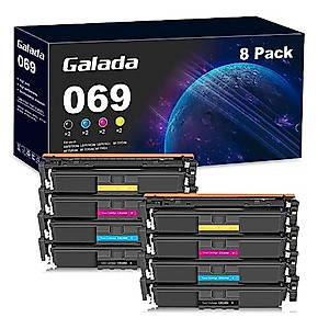 (with Chip) 069 Toner Cartridge Replacement for Canon 069 CRG069 CRG069 H CRG-069 H for imageCLASS MF753Cdw MF751Cdw LBP674Cdw Printer (BCYM 8 Pack)