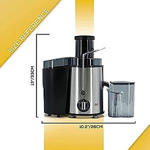 Juicer Machines, Vxdoirk 3" Wide Mouth 400W Centrifugal Juicers for Vegetable and Fruit, Juice Extractor with 3-Speed Setting, Easy to Clean, BPA Free