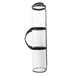 Fasmov 2 Pack Clear Gift Wrap Organizers Set, Christmas Wrapping Paper Storage Bag Wrapping Paper Holder, Heavy Duty PVC Clear Bag with Handles - Store Up to 20 Standard Rolls