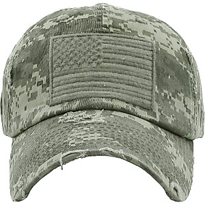 KBVT-209 DIGI-CIT Tactical Operator with USA Flag Patch US Army Military Baseball Cap Adjustable