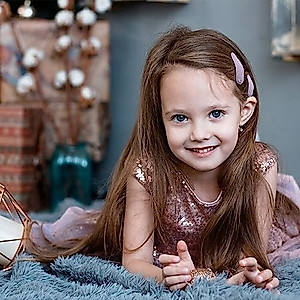 20pcs Hair Clips for Baby Girls, Floral Pattern Hair Barrettes, Cloth Wrapped Snap Hair Pins, Hair Accessories for Kids Infants Teens Toddler Girls Women (Floral-B)