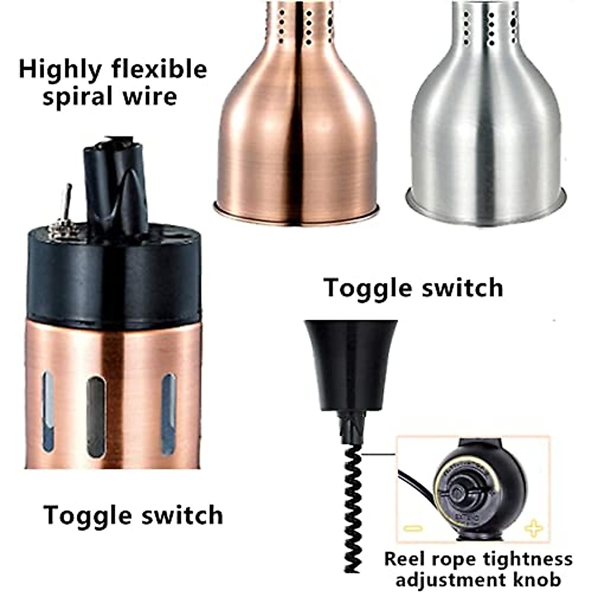 FUNNYBSG Food Warmer lamp Food Heat lamp with Warmer lamp 19cm Buffet Heat Prisake Buffy lamp Buffet Heating lamp Buffet Restaurant hamming Chandelier