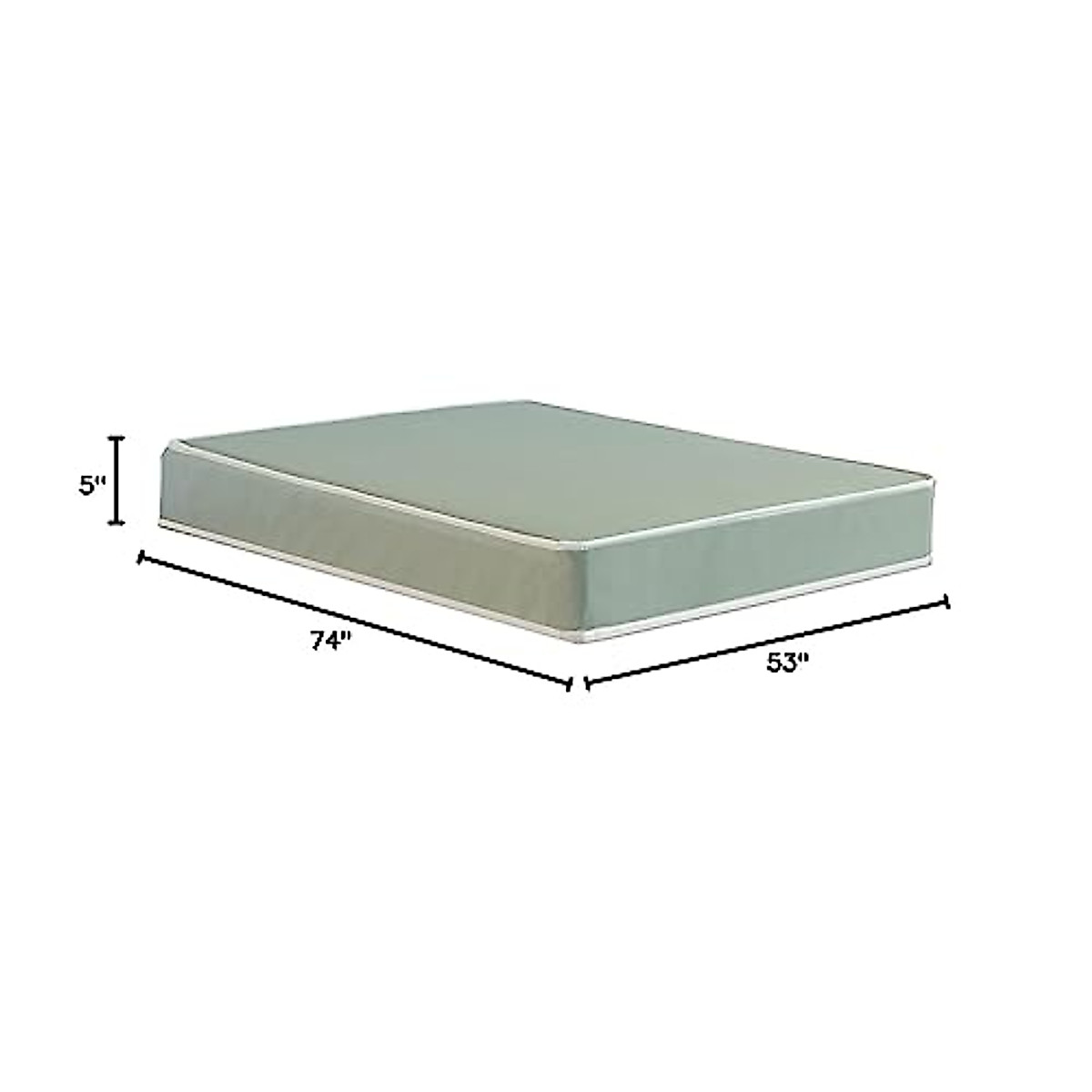 Wayton, 5/7/8/10 Inch Medium Firm Water-Resistance Vinyl Foam Mattress, Easy to Clean, Comfortable & Noise Free, Full, Blue