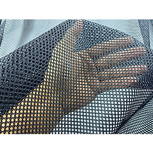 Mesh Fabric Netting Black Fabric Netting Soft Mesh Fabric for Sewing, Crafts，Shopping Bag, Backpack Pocket and Straps and Netting Clothes (Black(19×61INCH))