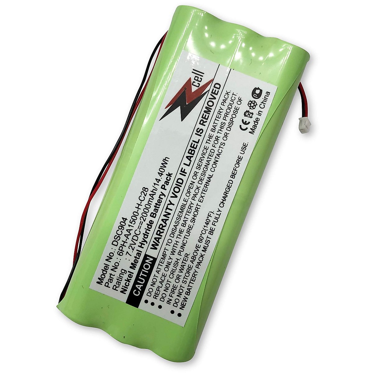 ZZcell® High Capacity Battery Replacement for Alarm DSC 6PH-AA1500-H-C28, 9047 Powerseries Security System, SCW9045, Direct Sensor 17-145A, ds415 2000mAh