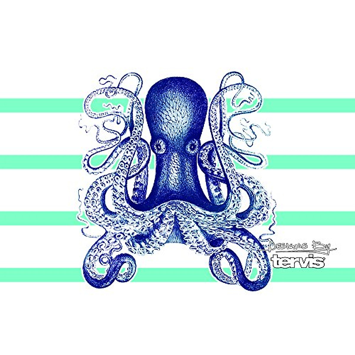 Tervis Octopus Triple Walled Insulated Tumbler Travel Cup Keeps Drinks Cold & Hot, 20oz, Stainless Steel