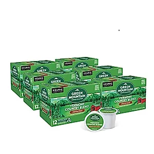 Green Mountain Coffee Roasters Vermont Country Blend, Single-Serve Keurig K-Cup Pods, Medium Roast Coffee, 12 Count (6 Pack)