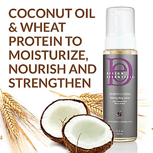 Design Essentials Compositions Foaming Wrap Lotion for Relaxed & Natural Hair, 7.5 Ounce