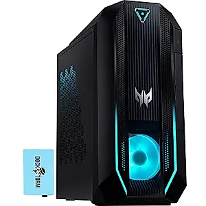 acer Predator PO3-630 Gaming Desktop PC (Intel i7-11700 8-Core 2.50GHz, 16GB RAM, 512GB PCIe SSD + 2TB HDD (3.5), GeForce RTX 3070 8GB, WiFi 6, BT 5.1, Backlit KB, RJ-45, Win11Home) w/Dockztorm Dock