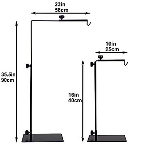 S7 360 Adjustable Reptile Lamp Stand - Heavy Duty Metal Support Holder Bracket Used for Amphibians and Reptiles - Complete with Reptile Feeding and Cleaning Tool