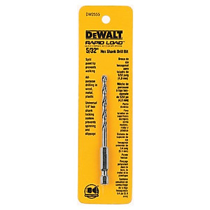 DEWALT DW2555 5/32-Inch Hex Shank Drill Bit,Black
