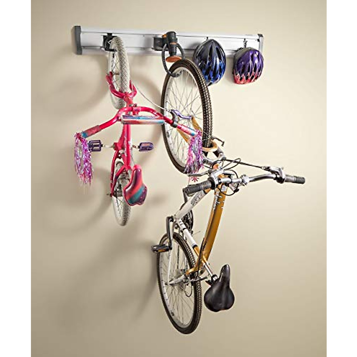 Gladiator GarageWorks GAKT48BKGY Pack GearTrack Bike Garage Wall Storage Kit