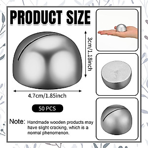 Geyoga 50 Pcs Silver Table Number Holder Round Table Number Stands Modern Place Card Holders Table Number Clips Table Number Holders for Wedding Reception Anniversary Birthday Party Banquet