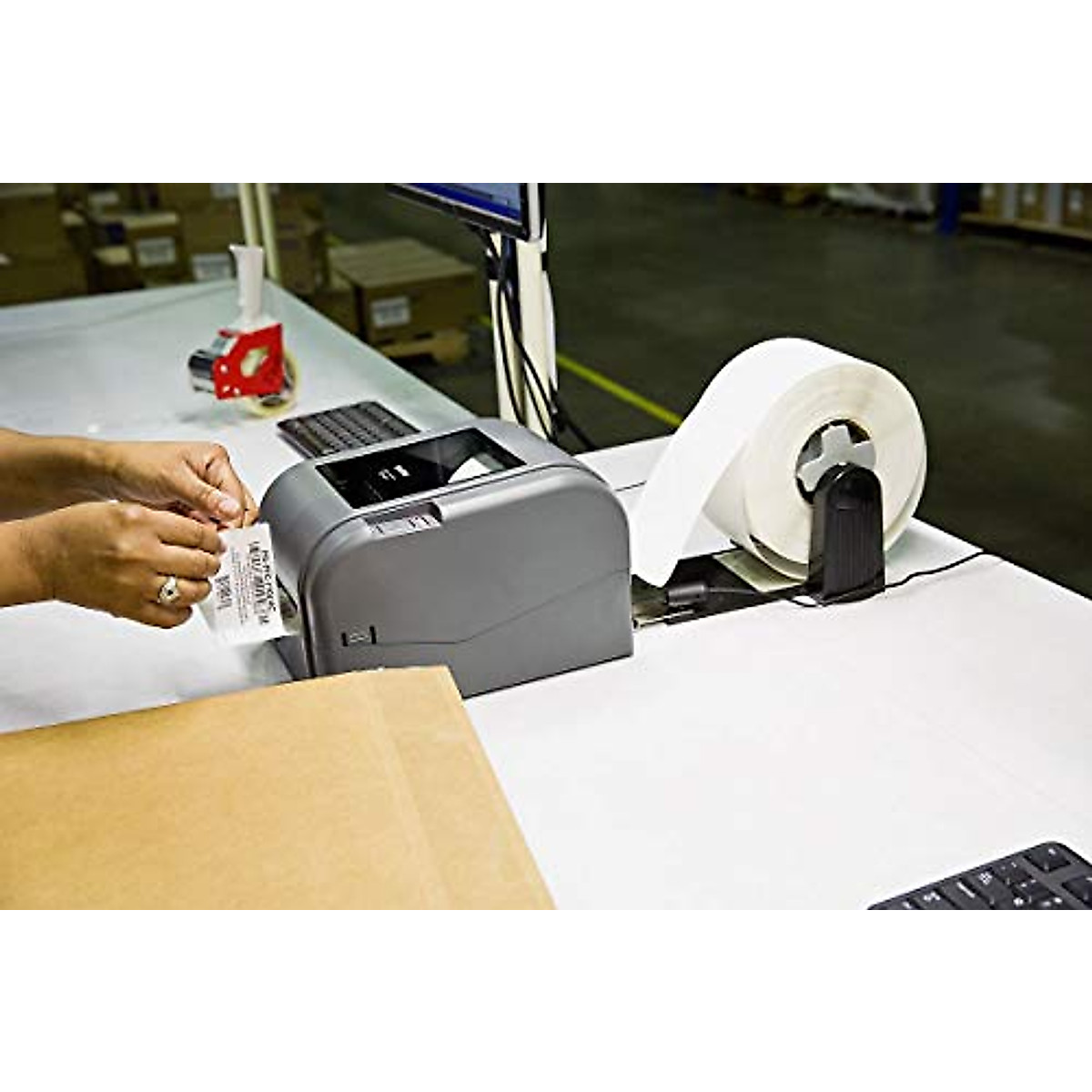 Brother TD-4420TN 4-inch Thermal Transfer Desktop Network Barcode and Label Printer, for Long Term Durable Labels and Barcodes, 203 dpi, 6 IPS, Standard USB 2.0, Serial, Ethernet LAN