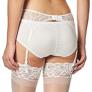 b.tempt'd by Wacoal Women's Lace Kiss Garter Belt, White, P/S