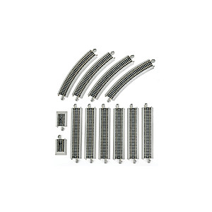 Bachmann Trains E-Z TRACK ELECTRONIC AUTO-REVERSING SYSTEM - NICKEL SILVER E-Z TRACK With Grey Roadbed - HO Scale