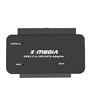 X-MEDIA XM-UB2235S USB 2.0 to IDE SATA Adapter Converter, External Hard Disk Reader/Adapter - Support 2.5/3.5-Inch HDD/SSD Hard Disk Drive