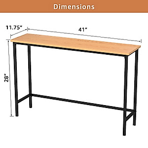 Our Modern Space 41" Entryway Table | Traditional Narrow Console Table or Thin Sofa Table | Narrow Display Table for Hallway, Bedroom, Foyer, Living Room
