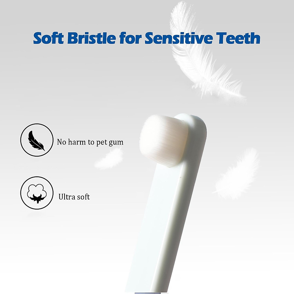 JGocot 3Pack Small Dog Toothbrushes,Cat Toothbrush,Soft Micro Nano Bristle for Sensitive Gum&Teeth Toothbrush for Dog Teeth Cleaning&Dog Dental Care Pet Toothbrush Kit for Puppy&Kitten