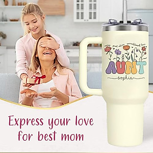 Noni Personalized Auntie Tumbler 40oz, Promoted To Aunt Gift Idea, Best Aunt Ever Present, Mother Day Gift For Auntie, Ideal For Birthday, Mothers Day, Christmas, Gifts Ready