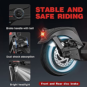 RCB Electric Scooter Adults, Double Shock Absorption, 500W Motor &18 MPH Portable Folding Commuting Electric Scooter Adults 20-25 Miles Long Range & 10" Inner Honeycomb Tires