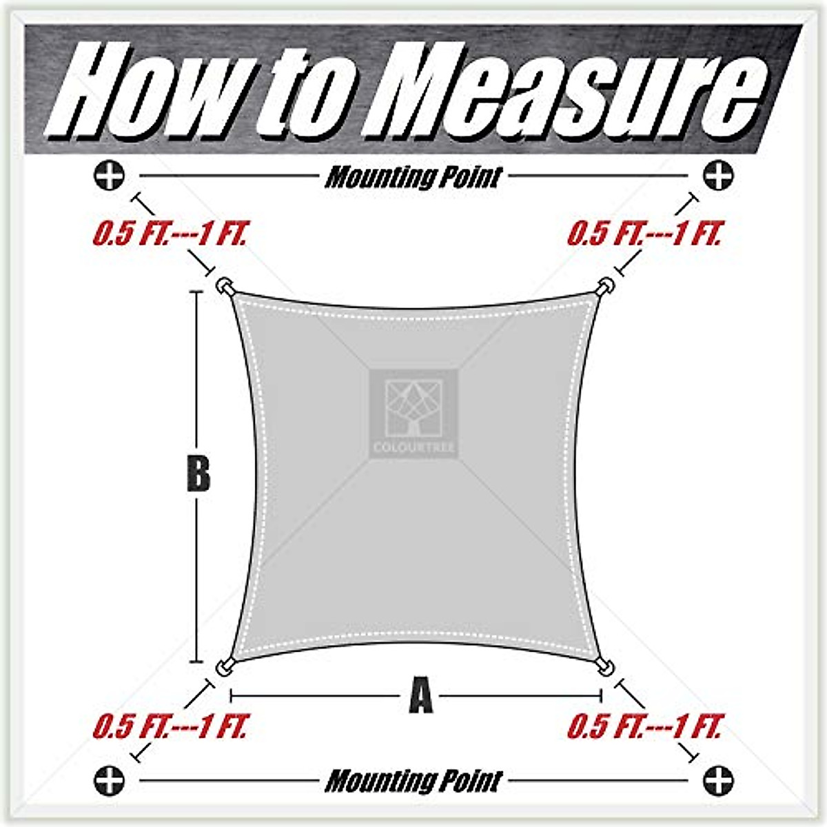 ColourTree 12' x 18' Beige Rectangle Sun Shade Sail Canopy Awning Fabric Cloth Screen - UV Block UV Resistant Heavy Duty Commercial Grade - Outdoor Patio Carport - (We Make Custom Size)