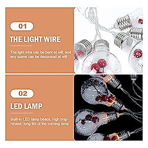 ibasenice LED String Lamp Lightbulb String Light Festival Fairy Light Holiday Party Hanging Light Decoration for Home Garden Yard Lawn