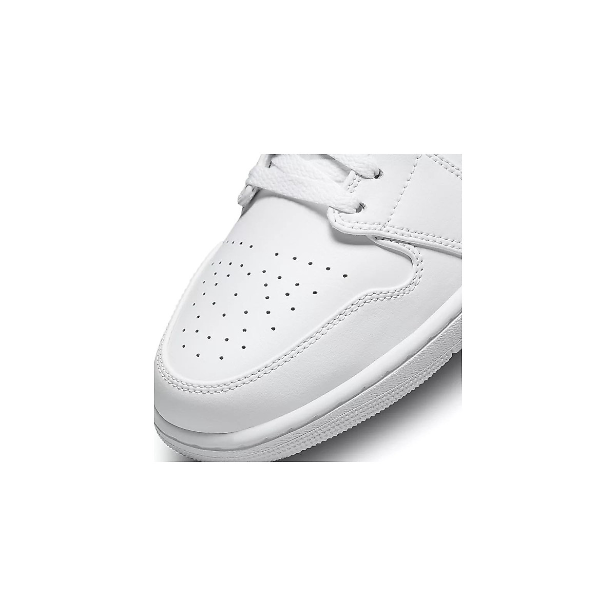 Jordan Mens Air Jordan 1 Low 553558 136 - Size 8.5 White/White-White