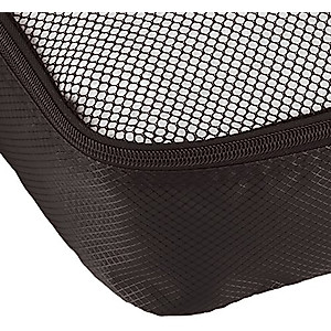 Amazon Basics 4 Piece Packing Travel Organizer Cubes Set - 2 Medium and 2 Large, Black