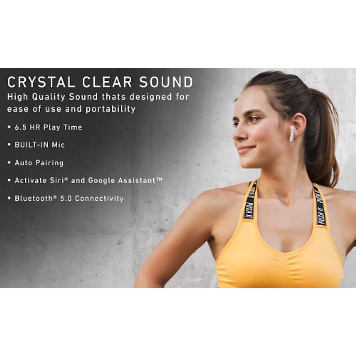 Coby True Wireless Earbuds |Bluetooth Ear Buds with Auto-Pairing | 22 Hours Play Time with Rechargeable Carry Case | Built-in Microphone | Touch Controls | Siri & Google Assistant Compatible