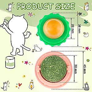 Skylety 12 Pieces Catnip Balls for Cats Wall and Cat Snacks Candy Silvervine Catnip Wall Balls Cat Snack Licking Sugar Ball Cat Treats Catnip Candy Treats Lickable Candy Cat Edible Chew Toy