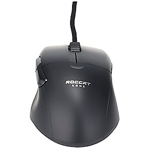 ROCCAT Kone Pro PC Gaming Mouse, Lightweight Ergonomic Design, Titan Switch Optical, AIMO RGB Lighting, Superlight Wired Computer Mouse, Titan Scroll Wheel, Honeycomb Shell, 19K DPI, Black