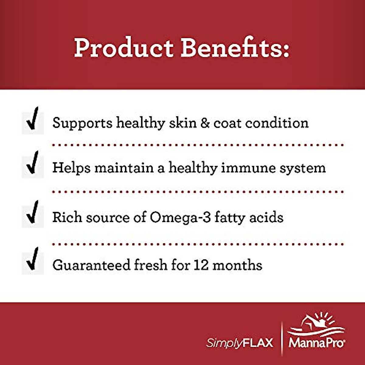 Manna Pro Simply Flax for Horses | Omega-3 Fatty Acids from Flaxseed | 8 Pounds