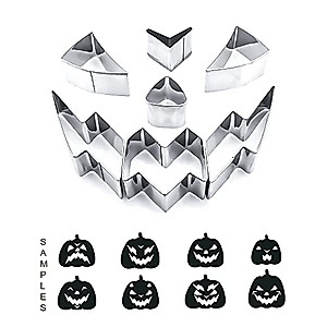 JUSTOTRY Simple & Safe Pumpkin Carving Kit for Kids, Halloween Stainless Steel Pumpkin Carving Tools, Non-knife Pumpkin Carving Stencils, Pumpkin Carving Sets for Adults, Pumpkin Carver, Durable