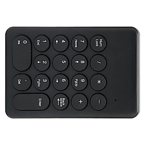 Numeric Keypad for Laptop, Portable Mini Number Pad 18 Keys, Mute Function, 10M Stable Connection, Number Keyboard Extensions for Laptop, PC, Desktop (Black)