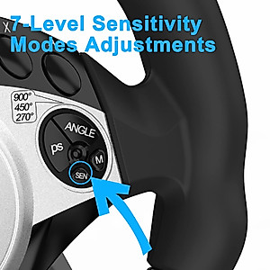 NBCP Steering Wheel Universal Usb Car Sim 270/900 degree Race Steering Wheel with pedal Pedals And Shifter Bundle for Xbox One,Xbox Series X/S,PS4,PS3
