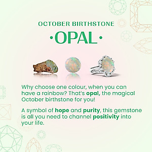 Angara Natural Opal Solitaire Infinity Pendant Necklace for Women in Sterling Silver (Grade-AAAA | 10x8mm) October Birthstone Jewelry Gift for Women | Birthday | Wedding | Anniversary