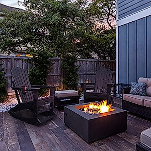 adirondack chair with Ottoman,Folding adirondack chairs,Rocking with Cup Holder,adirondack chairs Weather Resistant,Fire Pit Chairs,Plastic for Adults,350 lbs