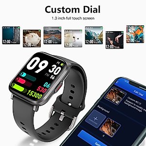 KALINCO Fitness Tracker with Heart Rate Monitor, Activity Tracker with Pedometer, Sleep Tracking, Calorie & Step Counter Watch, Call & Message Alert for Men Women