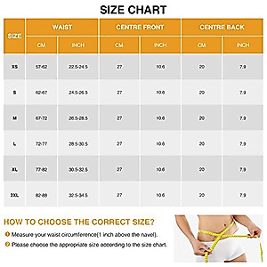 FeelinGirl Latex Waist Trainer for Women Short Torso Latex Waist Cincher Corset Sport Girdle Waist Training Black M