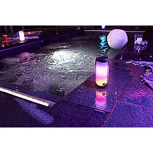 JBL Pulse 4 - Waterproof Portable Wireless Bluetooth Speaker with Light Show, Includes LED Flashlight Key Chain Bonus - Black