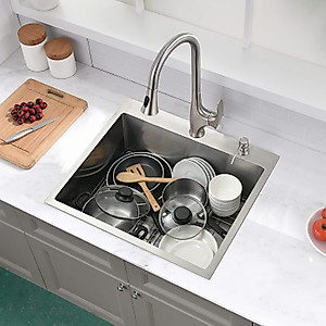 30 Inch Drop In Kitchen Sink Black - 30 x 22 inch Drop-in or Topmount Kitchen Sink 16 Gauge Handmade Deep Topmount Kitchen Sink Single Bowl