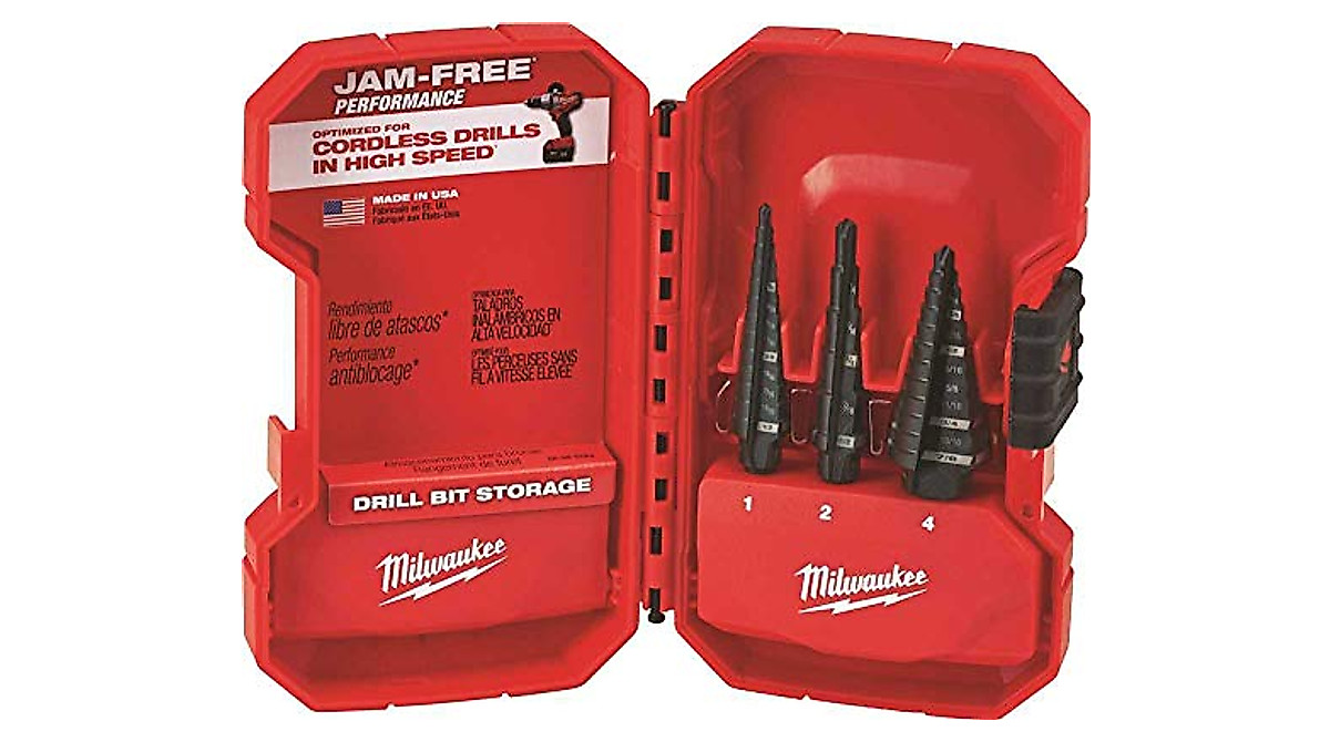 Milwaukee 3 Piece Step Drill Bit Set – High-Speed Performance