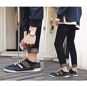 AX BOXING Mens Casual Shoes Fashion Sneakers Breathable Comfort Walking Shoes for Male(AA Navy Blue, Numeric_10)