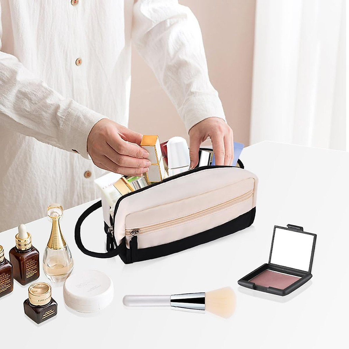 iSuperb Large Pencil Case High Capacity Pencil Pouch Storage bag Desk Organizer Marker Pouch Pen Bag for Women