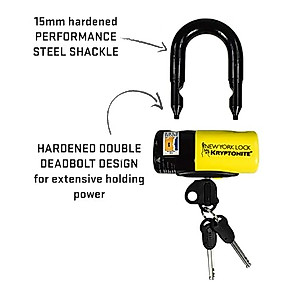 Kryptonite New York Fahgettaboudit Chain 1415 & New York Disc Lock (Weight 15.25 lbs)