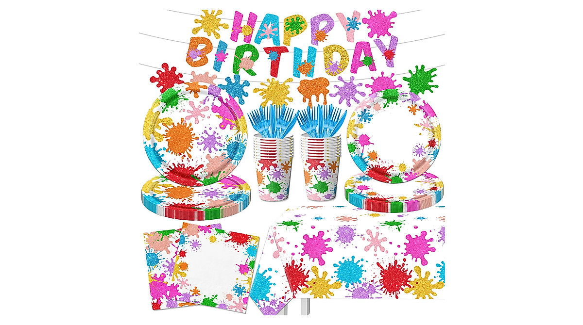 142Pcs Paint Party Decorations for Art Themed Celebrations
